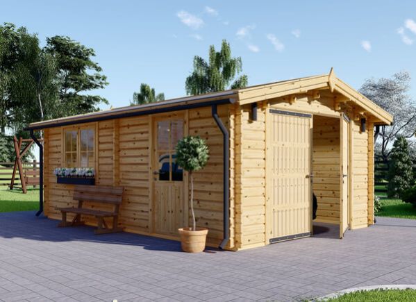 Log Sided Garage Kits