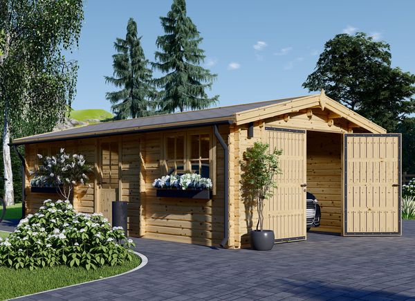 Wooden Garages UK | Timber Car Garage Kits for Sale
