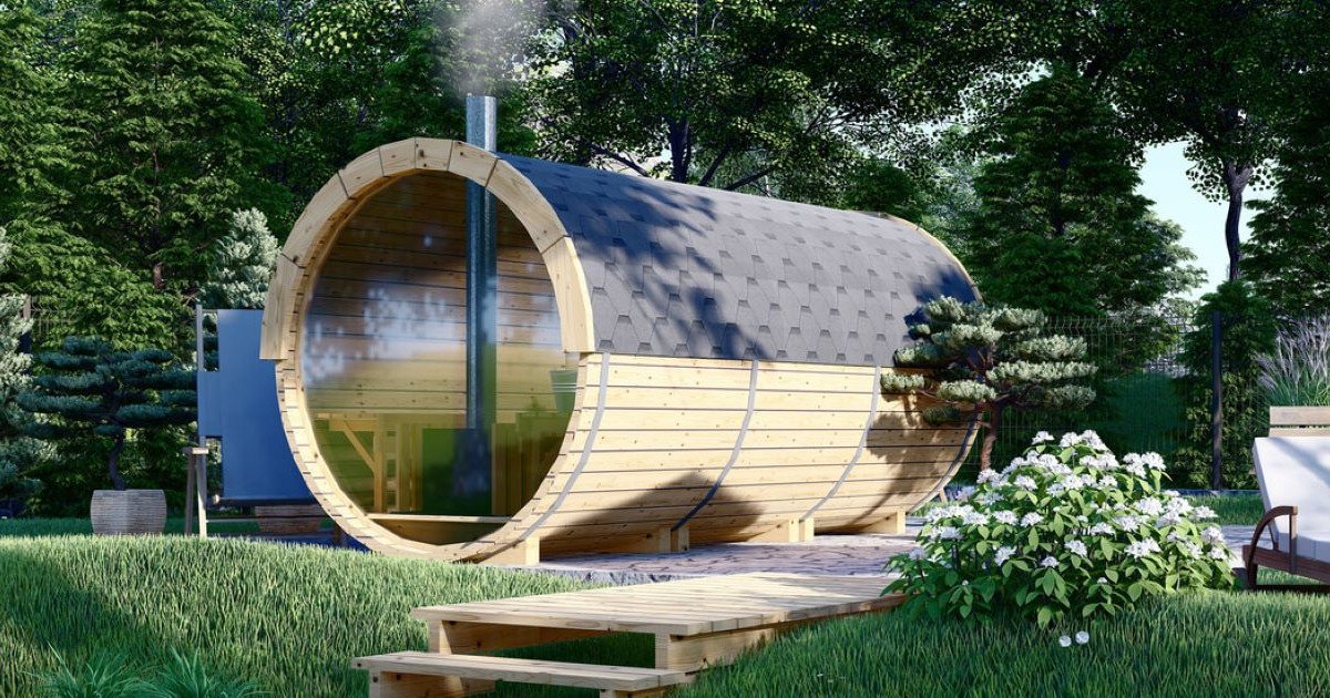 Outdoor Saunas With a Wood Burning Stove for Sale