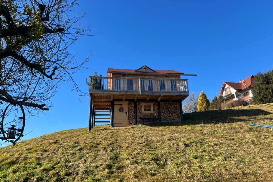 A cosy mountain hut with picturesque views from the hilltop in ...