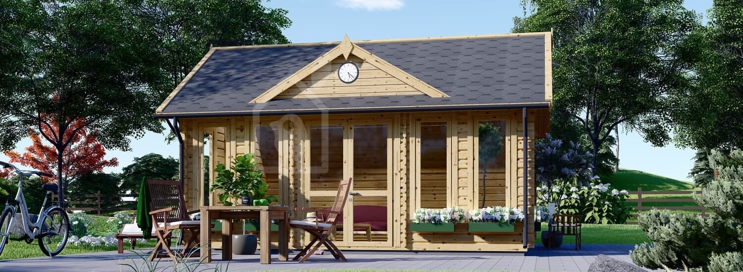 Garden Room CLOCKHOUSE (44 mm), 5.5x4 m (18'x13'), 22 m²