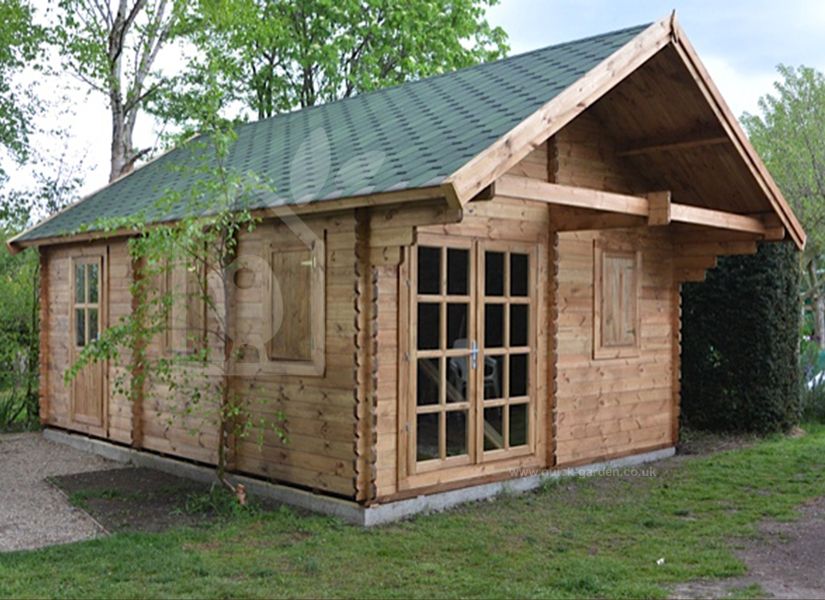 Log Cabin With Loft SCOOT (Insulated PLUS, 44 + 44 mm), 4.5x6 m (15'x20 ...