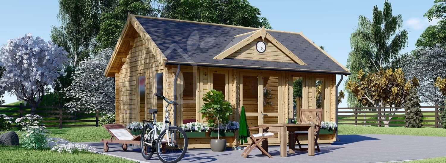 Garden Room CLOCKHOUSE (44 mm), 5.5x4 m (18'x13'), 22 m²