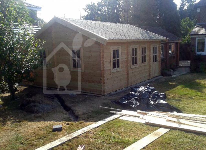 Log Cabin With Loft SCOOT (44 mm), 4.5x6 m (15'x20'), 27 m² + 9 m²