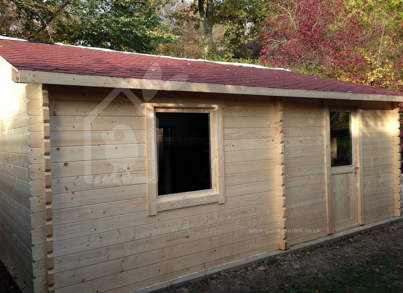 Single Wooden Garage CLASSIC (44 mm), 6x6 m (20'x20'), 36 m²