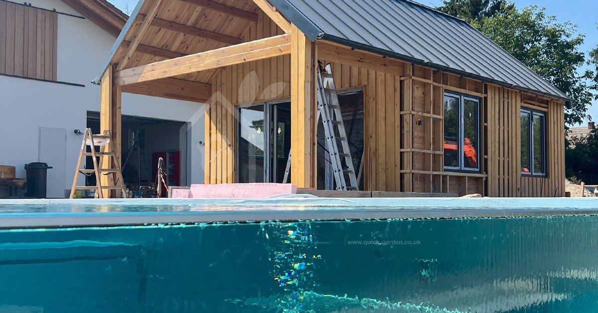 Log Cabin AGATA With Loft (44 mm + Cladding + Insulation), 39 m²