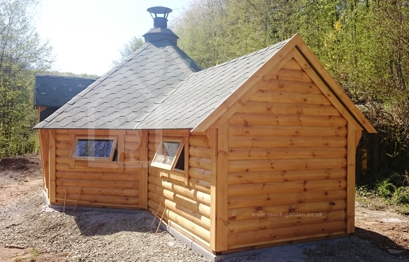 BBQ Hut KOTA 16 With Extension (44 mm), 4.5x6.4 m (15'x21'), 16.5 m²