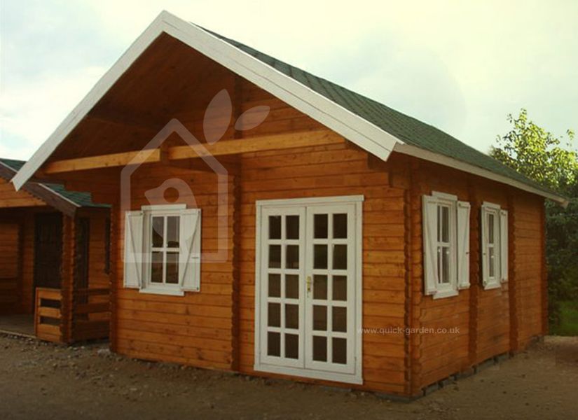Log Cabin With Loft SCOOT (44 mm), 4.5x6 m (15'x20'), 27 m² + 9 m²