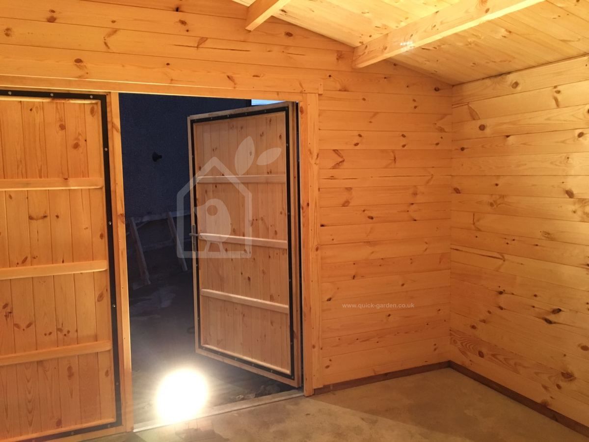 Single Wooden Garage CLASSIC (44 mm), 6x6 m (20'x20'), 36 m²