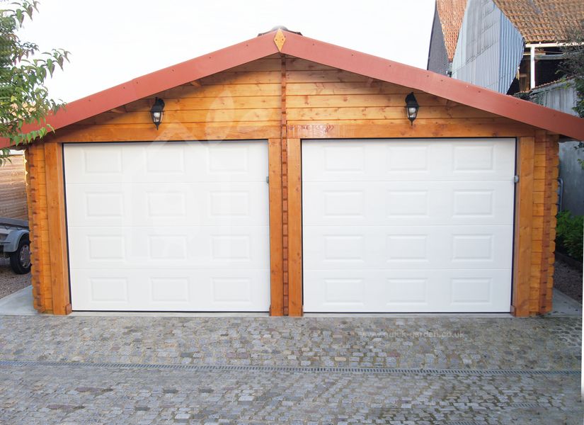 Double Wooden Garage CLASSIC DUO (44 mm), 6x6 m (20'x20'), 36 m²
