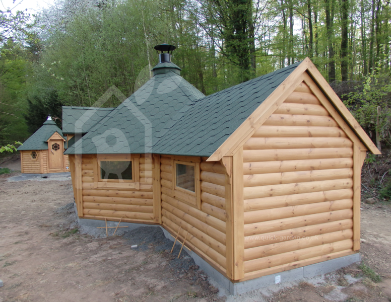 BBQ Hut KOTA 16 With Extension (44 mm), 4.5x6.4 m (15'x21'), 16.5 m²