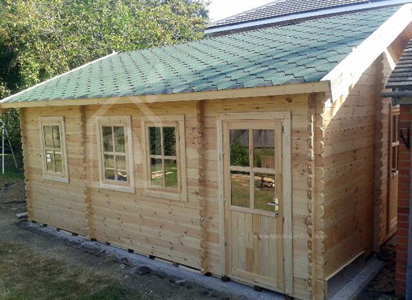 Log Cabin With Loft SCOOT (Insulated PLUS, 44 + 44 mm), 4.5x6 m (15'x20 ...
