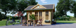 Garden Log Cabin CLOCKHOUSE (44 mm), 4x3 m (13'x10'), 12 m²